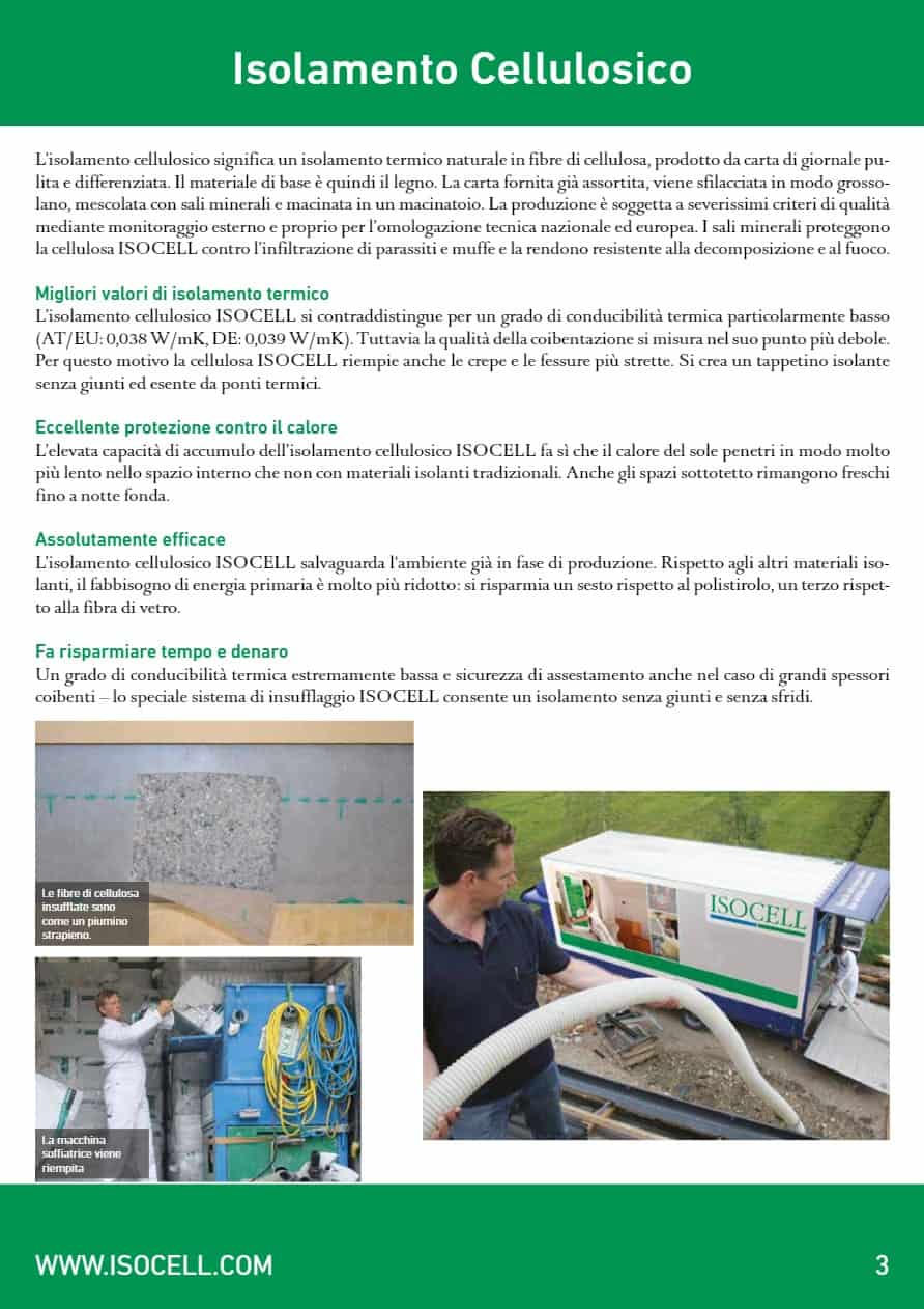 ISOCELL - Insufflaggio Isolamento Termoacustico con Insufflaggio