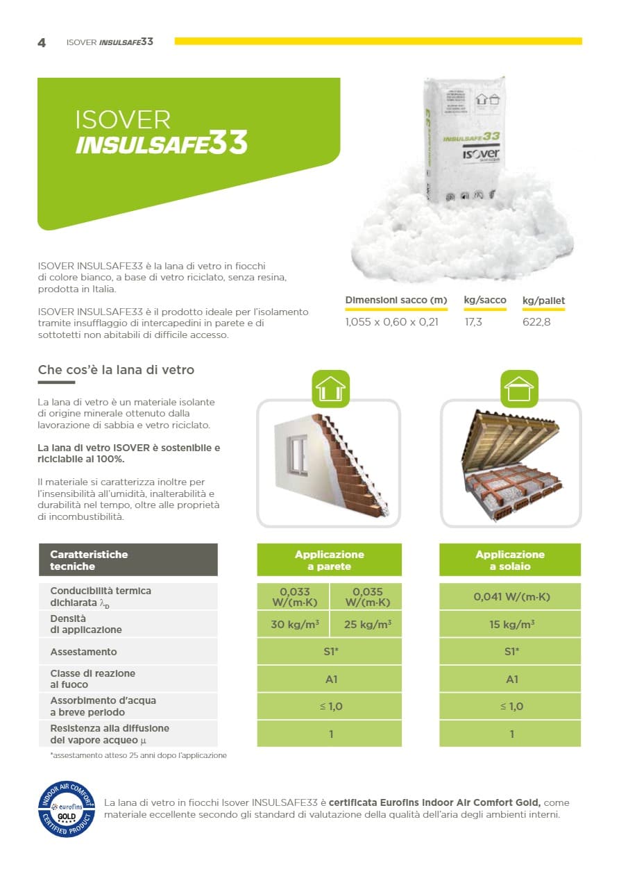 ISOVER - Insufflaggio Isolamento Termoacustico con Insufflaggio